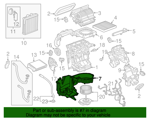 2017-2022 Cadillac XT5 Blower Lower Case 84567438 | GMPartsDirect.com