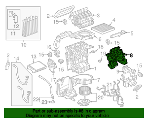 2017-2023 Cadillac XT5 Lower HVAC Heater Case 84081129 | QuirkParts