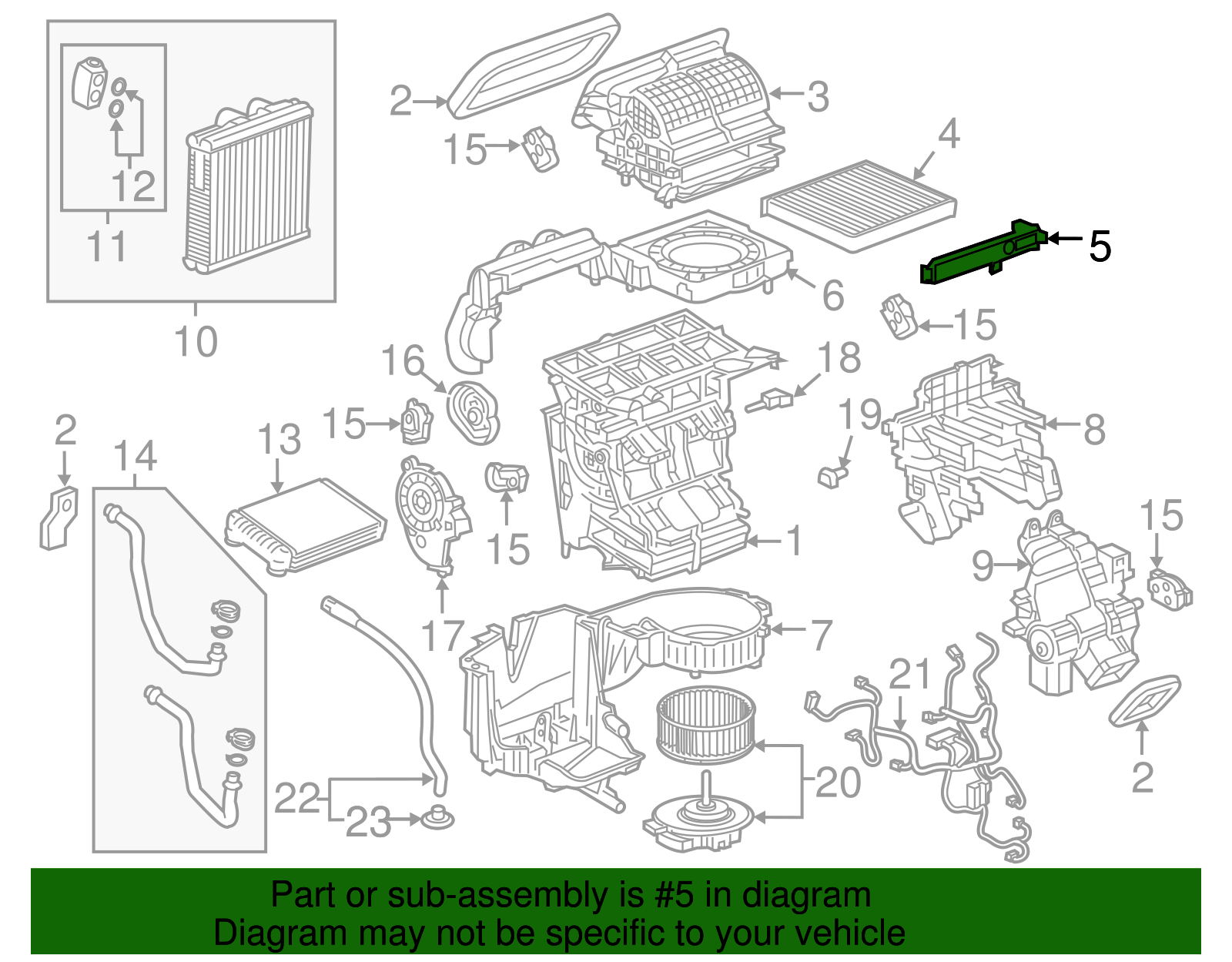 84403347 - Passenger Compartment Air Filter Access Hole Cover 2019-2025 ...