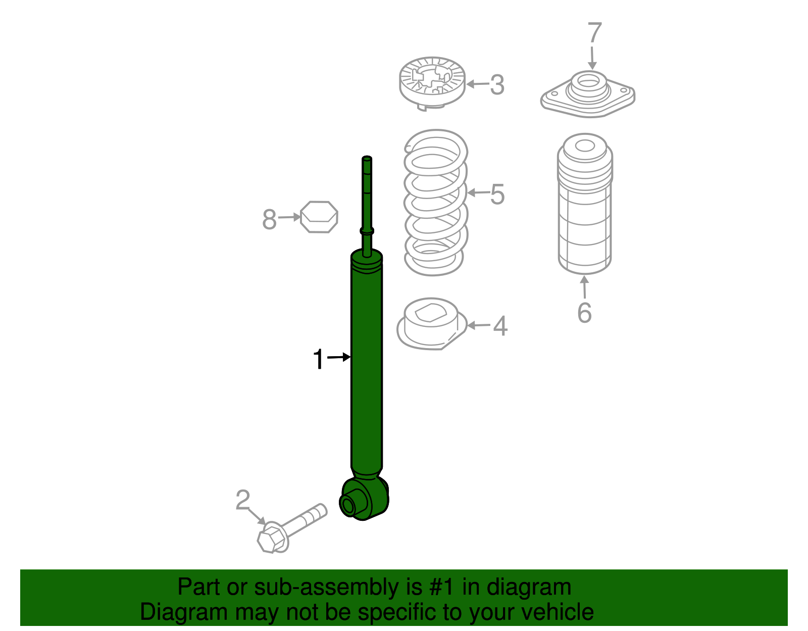 2013-2016 Nissan Pathfinder Shock Absorber E62103KA0A | Retail ...
