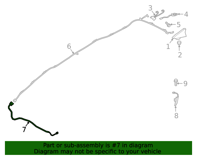 96220-M6100 - Antenna Cable 2019-2021 Kia Forte | Kia.Parts Store