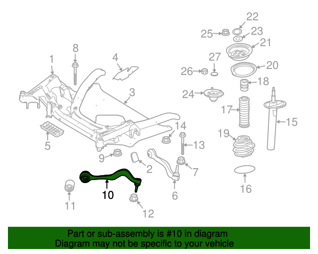 31-10-2-348-049 - Ft Lower Control Arm - 2004-2010 BMW | BMWPartsHub