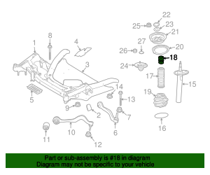 31336764084 - 2004-2010 BMW Strut Bumper (31-33-6-764-084) | BMW of ...