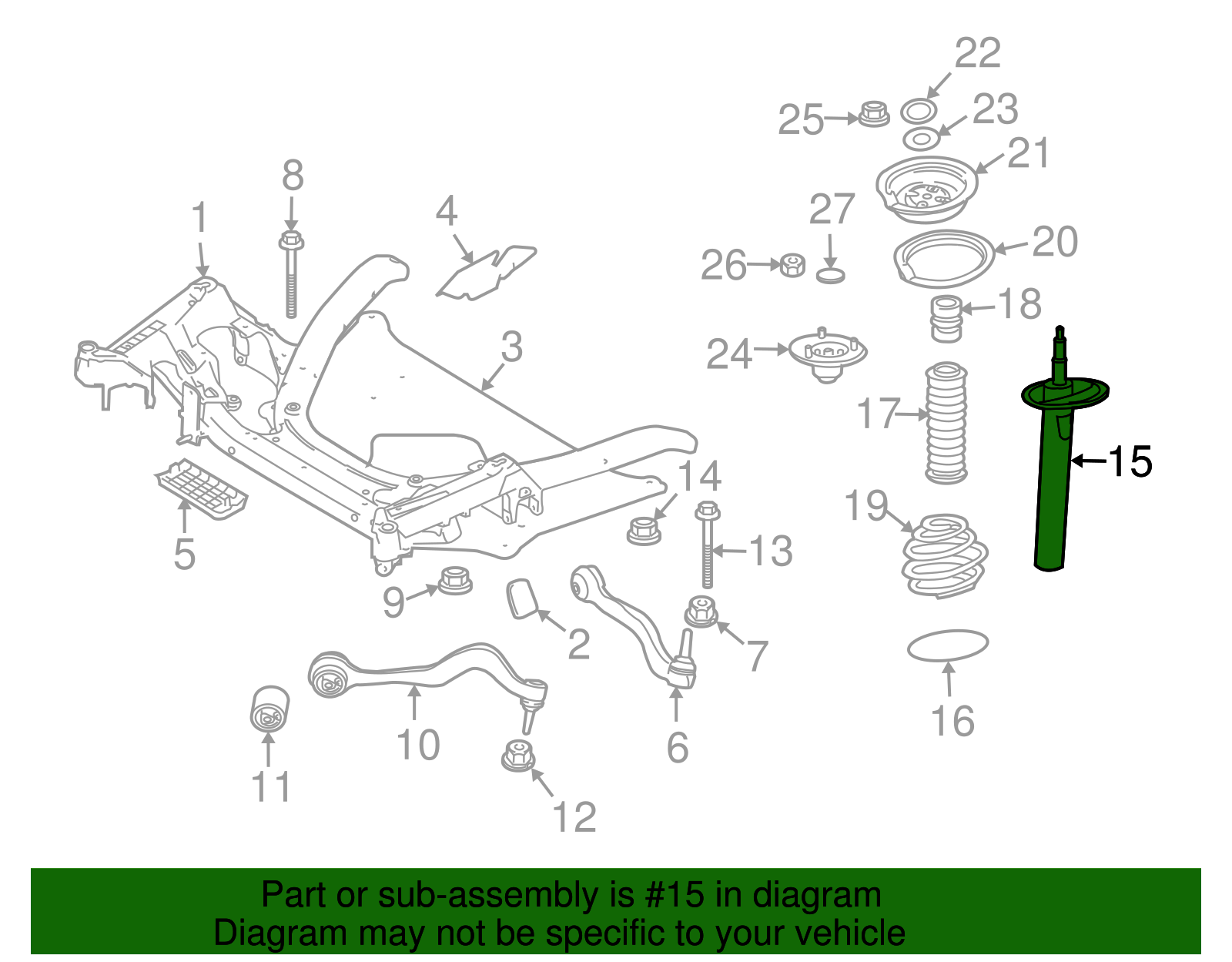 Factory Direct Strut Part# 31-32-6-766-771 Fits 2004-2010 BMW: Up To 35 ...