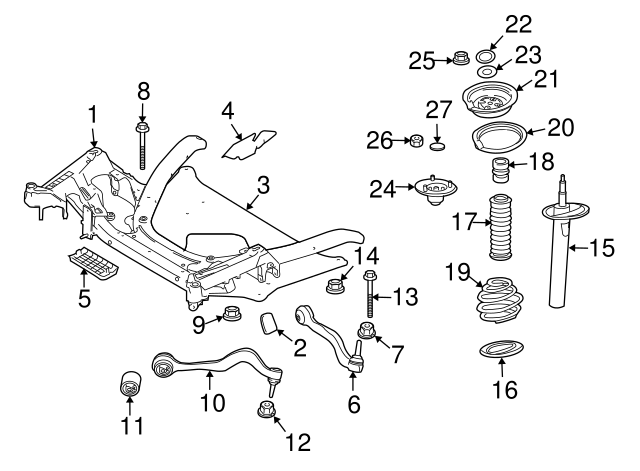 Genuine OEM Strut Part# 31-32-6-766-771 Fits 2004-2010 BMW: Up To 35% ...
