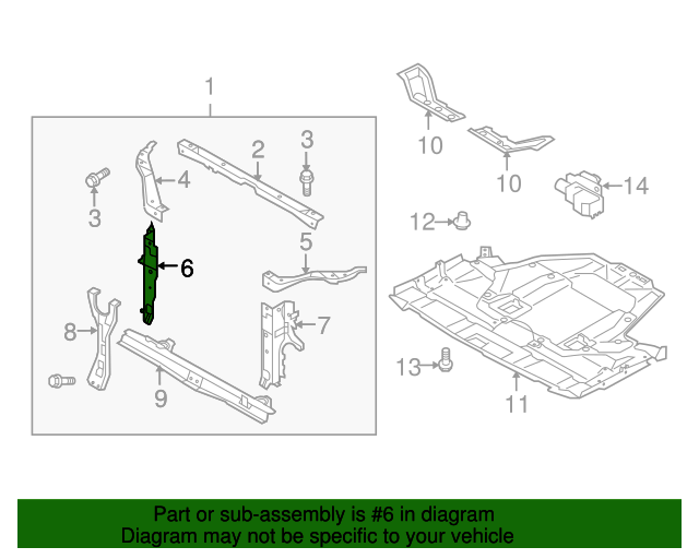 2010-2014 Subaru OEM NEW 10-14 Subaru Legacy Outback Right Lower Rad ...