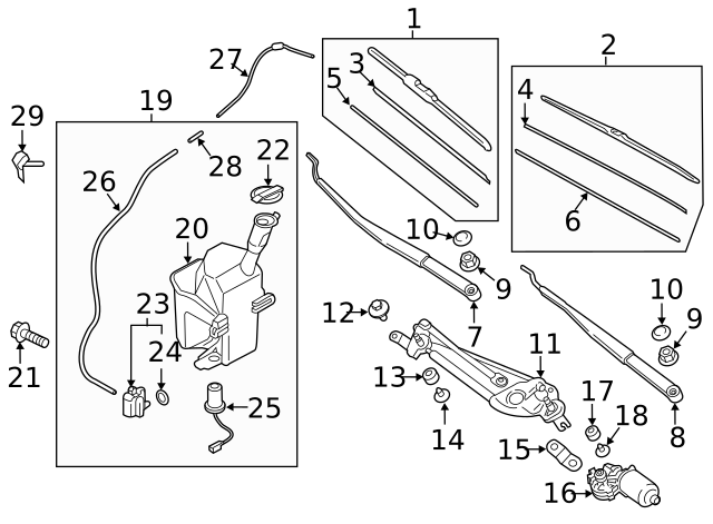 Hyundai - 98620-J3000 - Washer Reservoir - 2019-2022 Hyundai | OEM ...