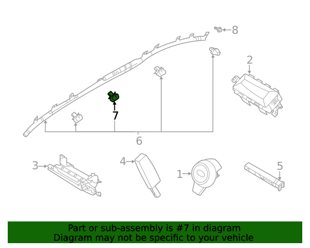 2015-2024 Subaru Head Air Bag Clip 98259AL000 | Subaru Parts Store
