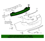 2012-2017 Buick Verano Rear Bumper Impact Bar 12775084 GM ...