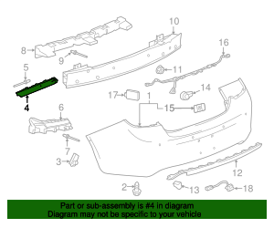 22783176 - Rear Driver Side Bumper Fascia Bracket 2012-2017 Buick ...