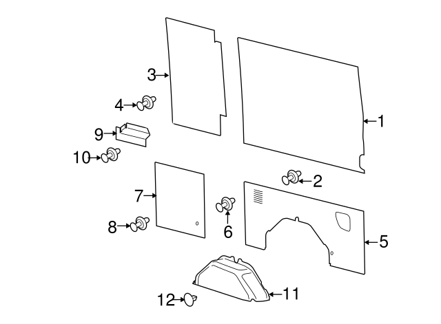 2015-2020 Ford Sliding Door Trim Panel Clip -W704433-SS35B | OEM Parts ...