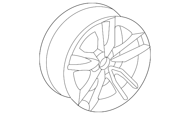 167-401-34-00-7X23 - Wheel Alloy 21 AMG multi-spoke - Black - 10 x 21 ...