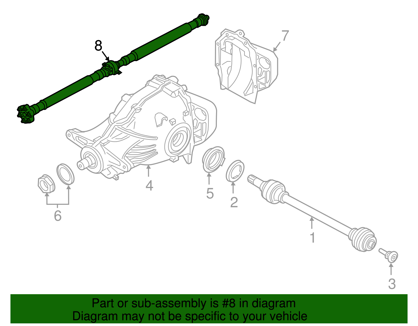 2016-2023 BMW Drive Shaft 26-10-9-896-546 | BMW Parts