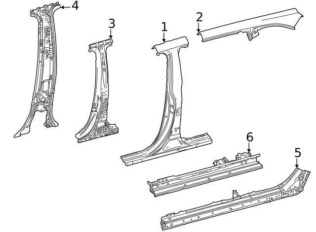 2020-2023 Toyota Highlander Rocker Panel 61401-0E906 | Toyota Express Parts