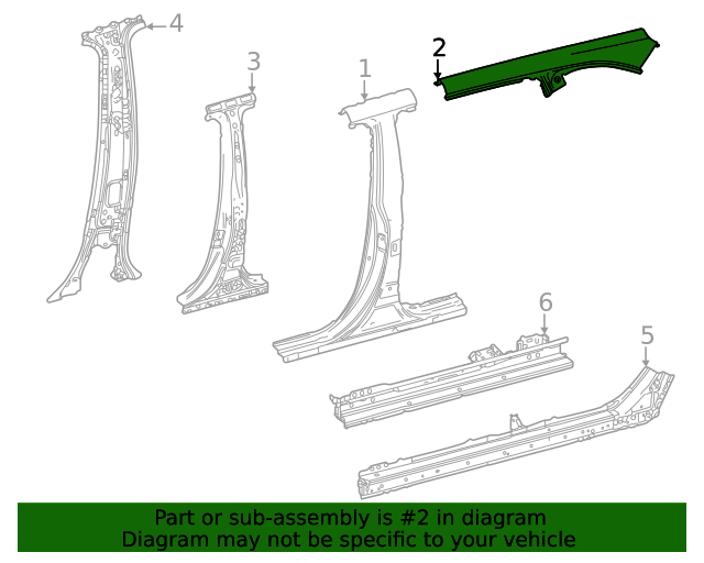 61220-0E010 - Roof Rail - 2020-2023 Toyota Highlander | OEM Genuine ...