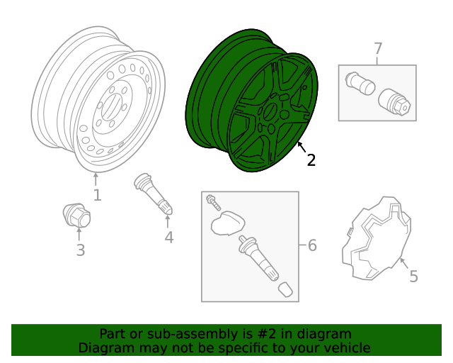 2019-2020 Ford Ranger Spare Wheel KB3Z-1007-D | TascaParts.com