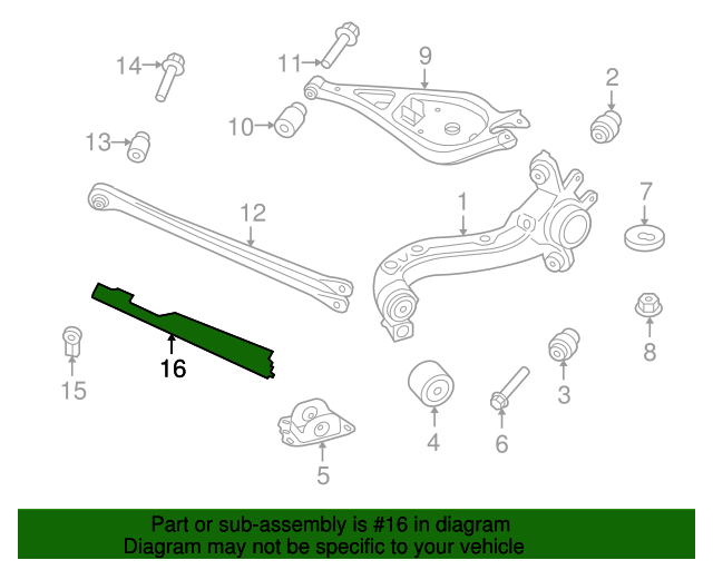 Genuine BMW 33-32-1-094-469 | Lower Control Arm Cover | FREE Shipping ...