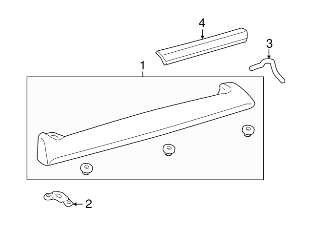 76871-60901 - Spoiler 2006-2007 Toyota Land Cruiser | Longo Toyota Parts