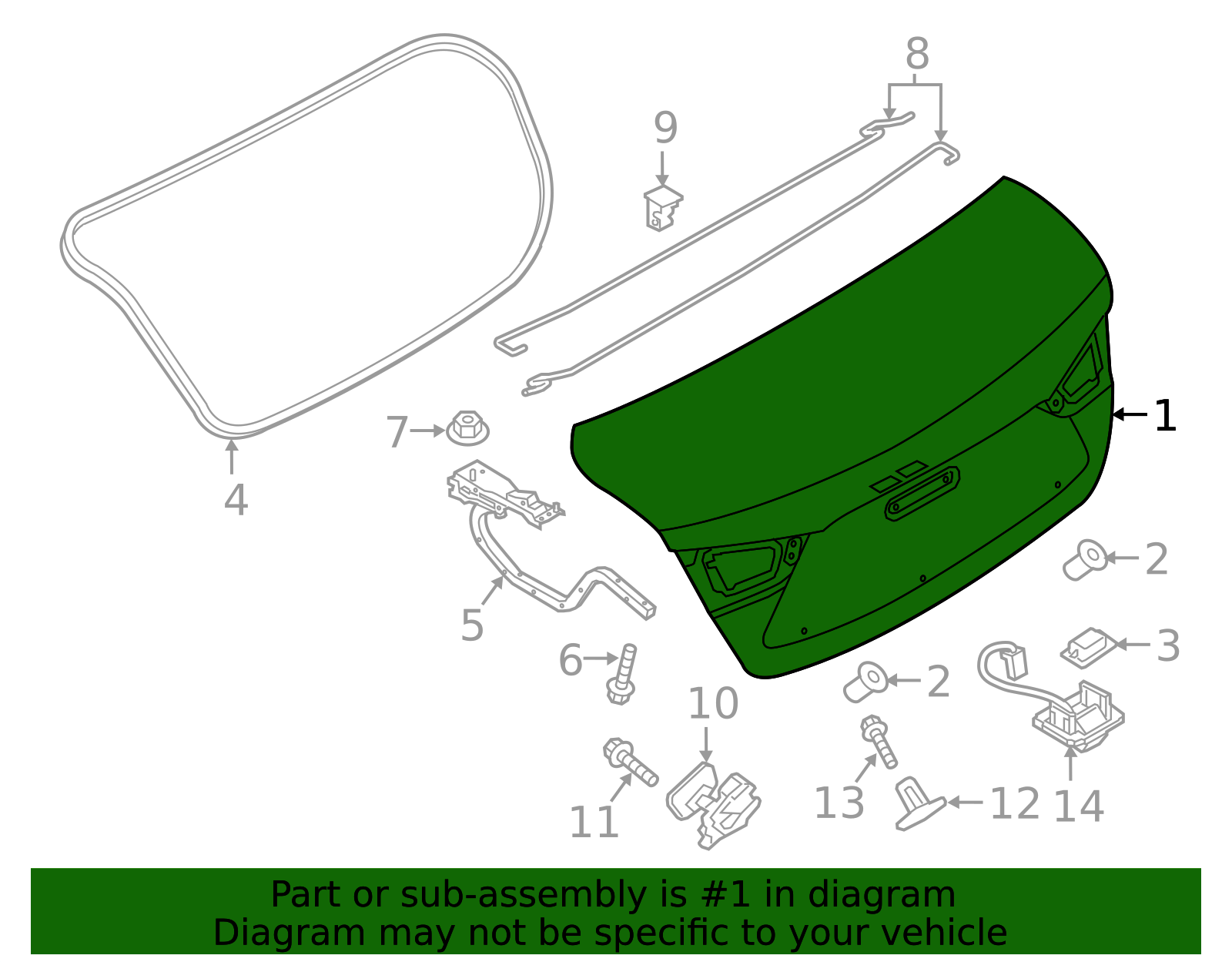 2016-2020 Toyota Trunk Lid 64401-WB005 | Toyota Parts Center