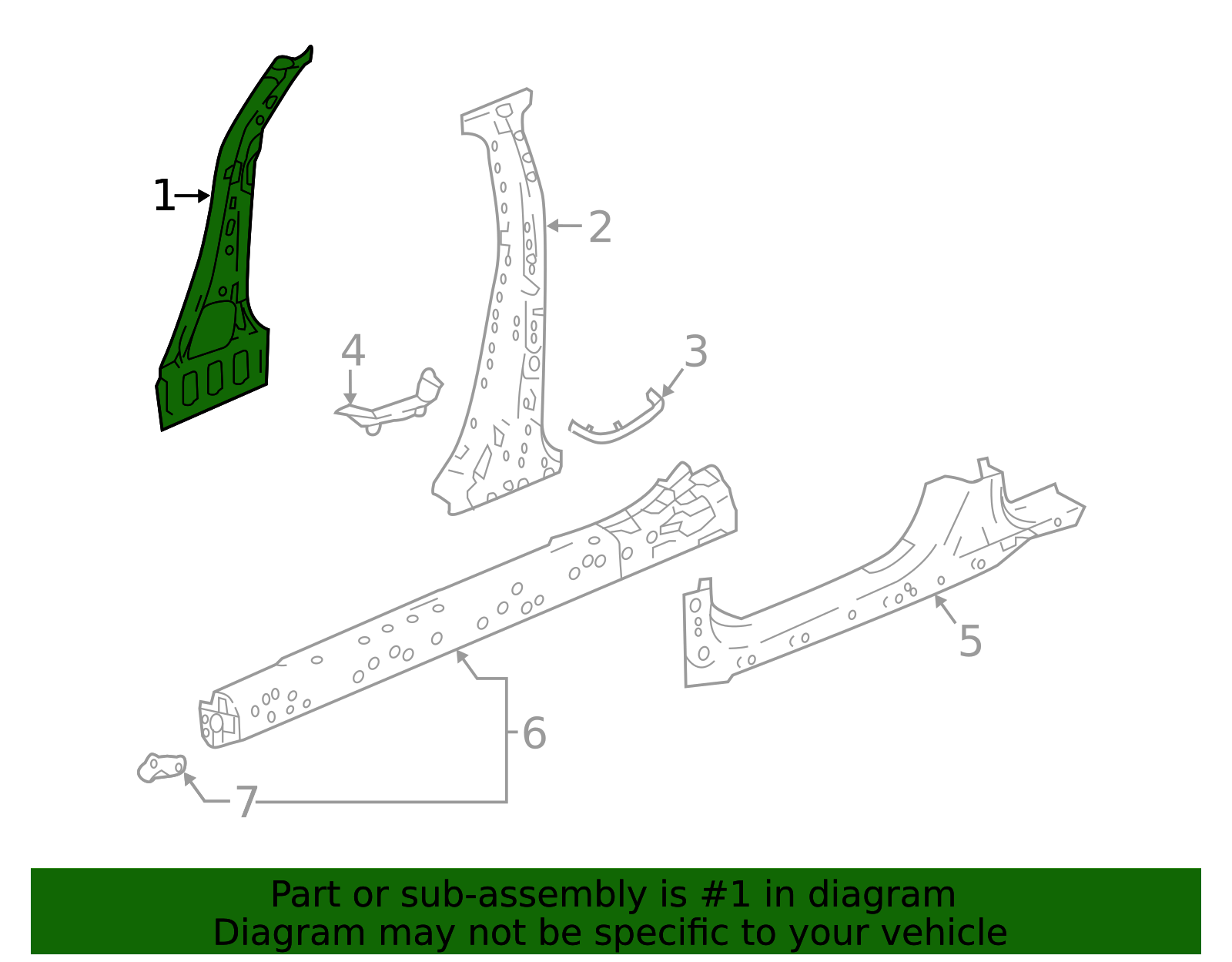 2018-2022 Honda Accord Inner Center Pillar 64220-TVA-305ZZ | Retail ...