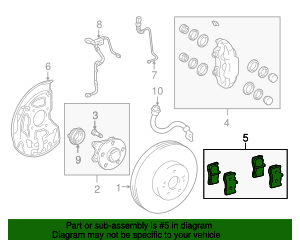 04465-50240 - Brake Pads - 2001-2006 Lexus LS430 | My L Parts