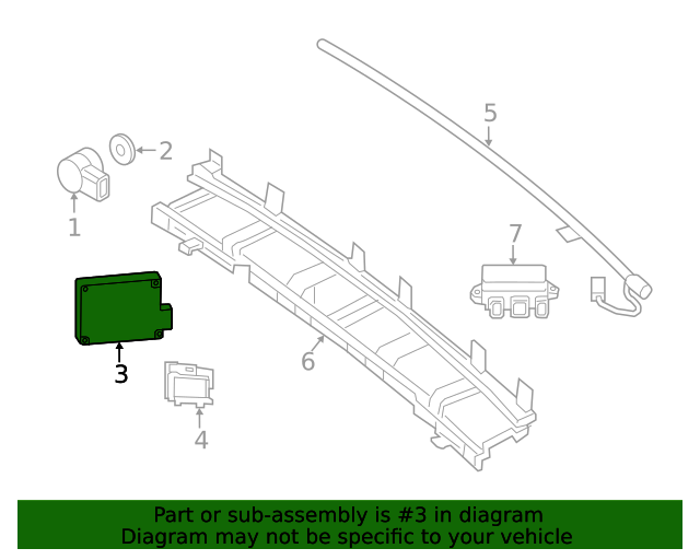 000-905-52-11 - Blind Spot Detection System Warning Sensor 2019-2024 ...