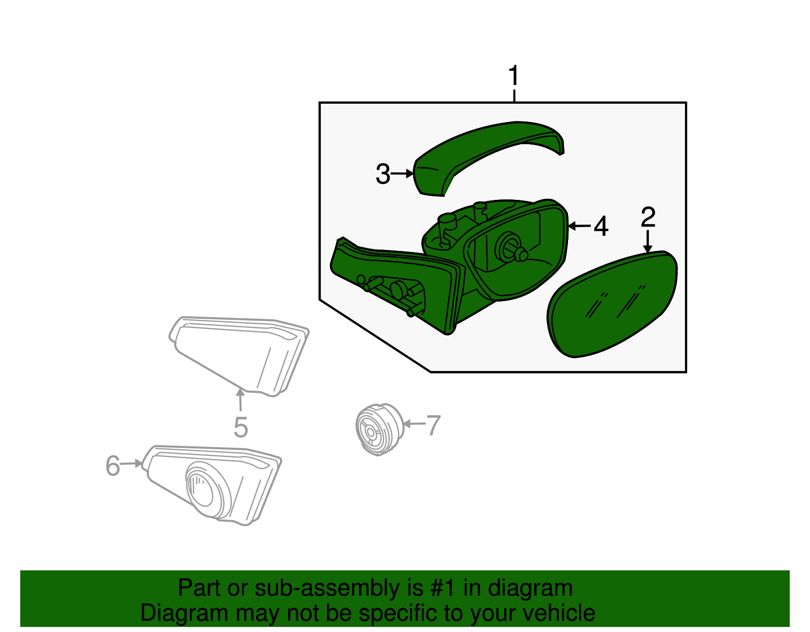 CC44-69-120D-85 - Mirror Assembly 2008-2010 Mazda 5 | Bam Wholesale Parts