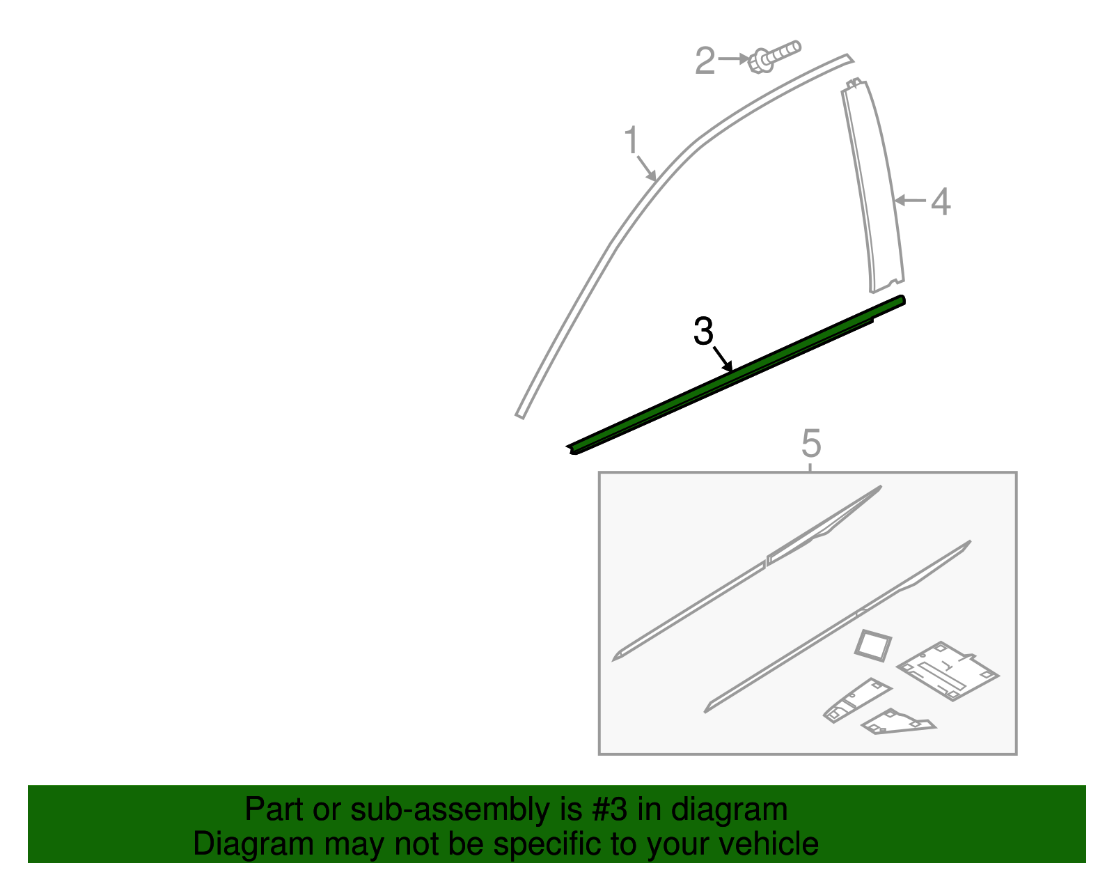 72450-TVA-A01 - Door Belt Molding 2018-2020 Honda Accord | AutoNation Parts