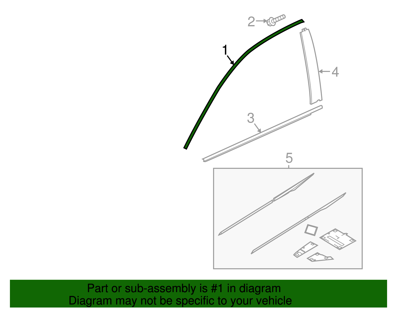 72425-TVA-A01 - Upper Molding 2018-2020 Honda Accord | Honda Parts Online