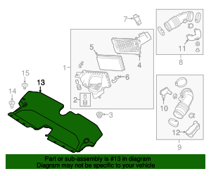 2014-2018 Infiniti Q50 Duct Assembly 16554-4GA0A | OEM Parts Online
