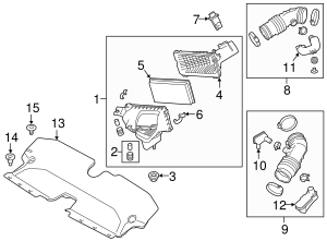 2014-2018 Infiniti Q50 Duct Assembly 16554-4GA0A | INFINITI Parts ...