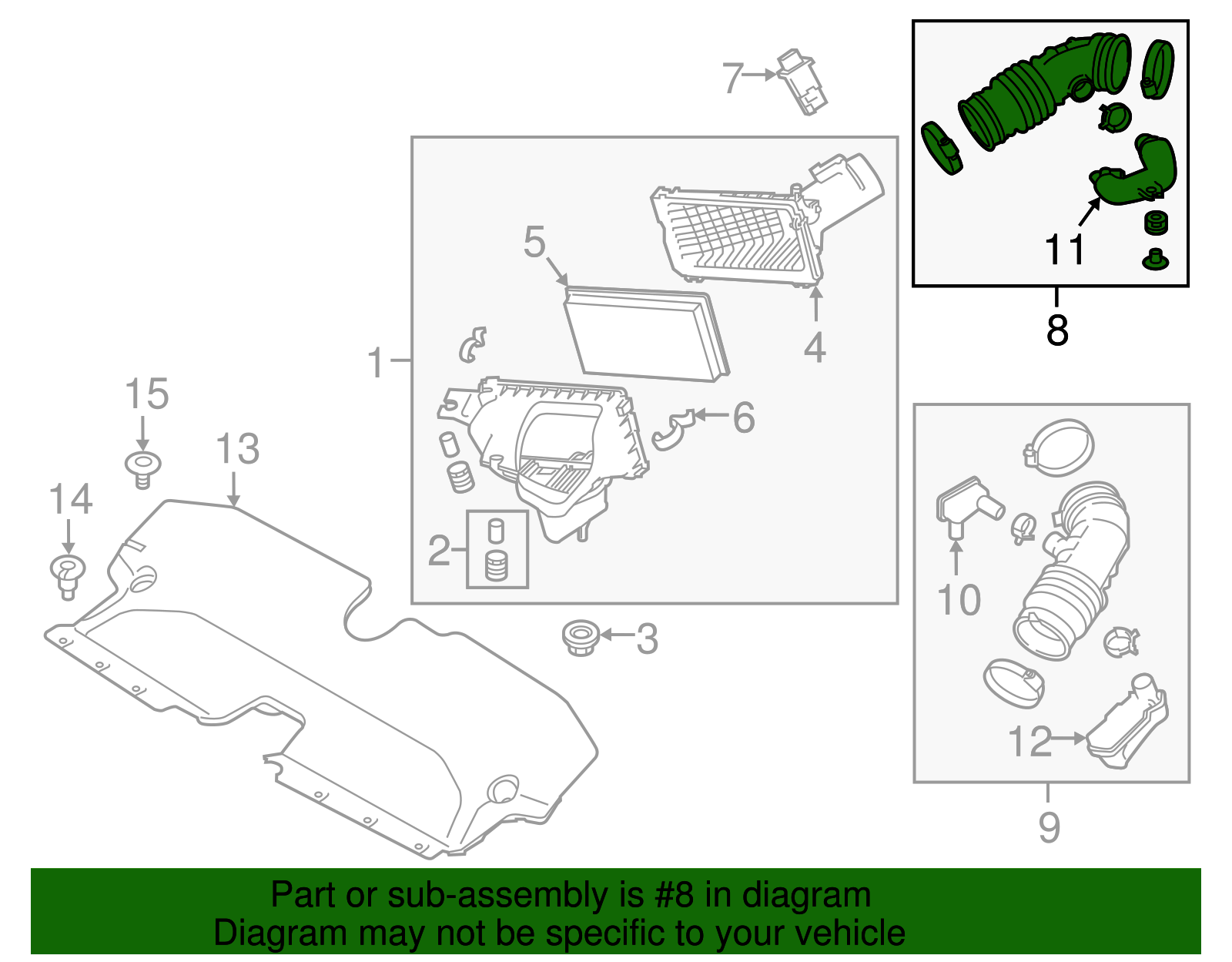 2014-2018 Infiniti Q50 Air Inlet Duct 16576-4GA0A | Infiniti of Orland Park