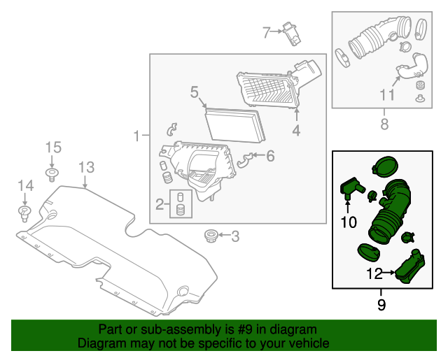 2014-2018 Infiniti Q50 Air Inlet Duct 16576-4GA0B | OEM Parts Online