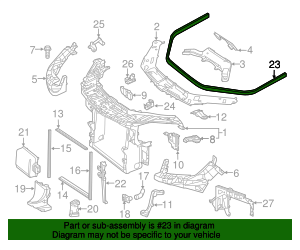 1668870198 - Seal To Hood 2012-2019 Mercedes-Benz | AutoNationParts.com