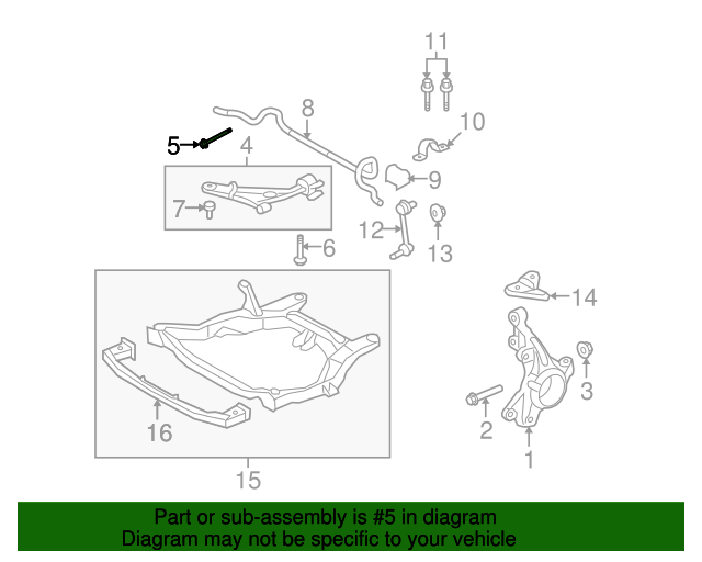 2007-2015 Ford Lower Control Arm Bolt W712734-S439 | OEM Parts Online