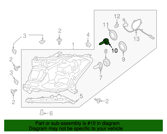 Ford DB5Z-13N021-B - Headlamp Bulb - 2013-2022 Ford | OEM Ford Parts ...
