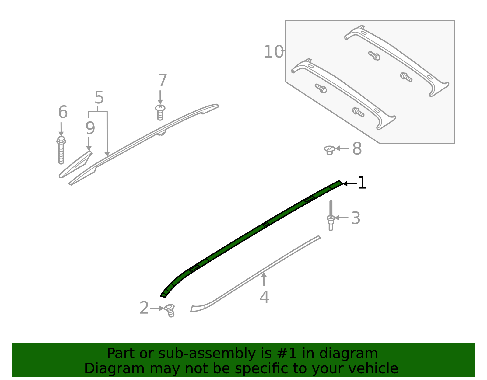 2015-2017 Infiniti QX80 Roof Molding 73853-5ZA0A | Faulkner Infiniti of ...