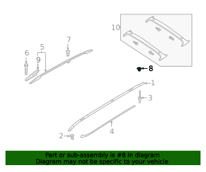 2011-2020 Infiniti Side Rail Cap 738A8-1LA0A | Infiniti of Orland Park
