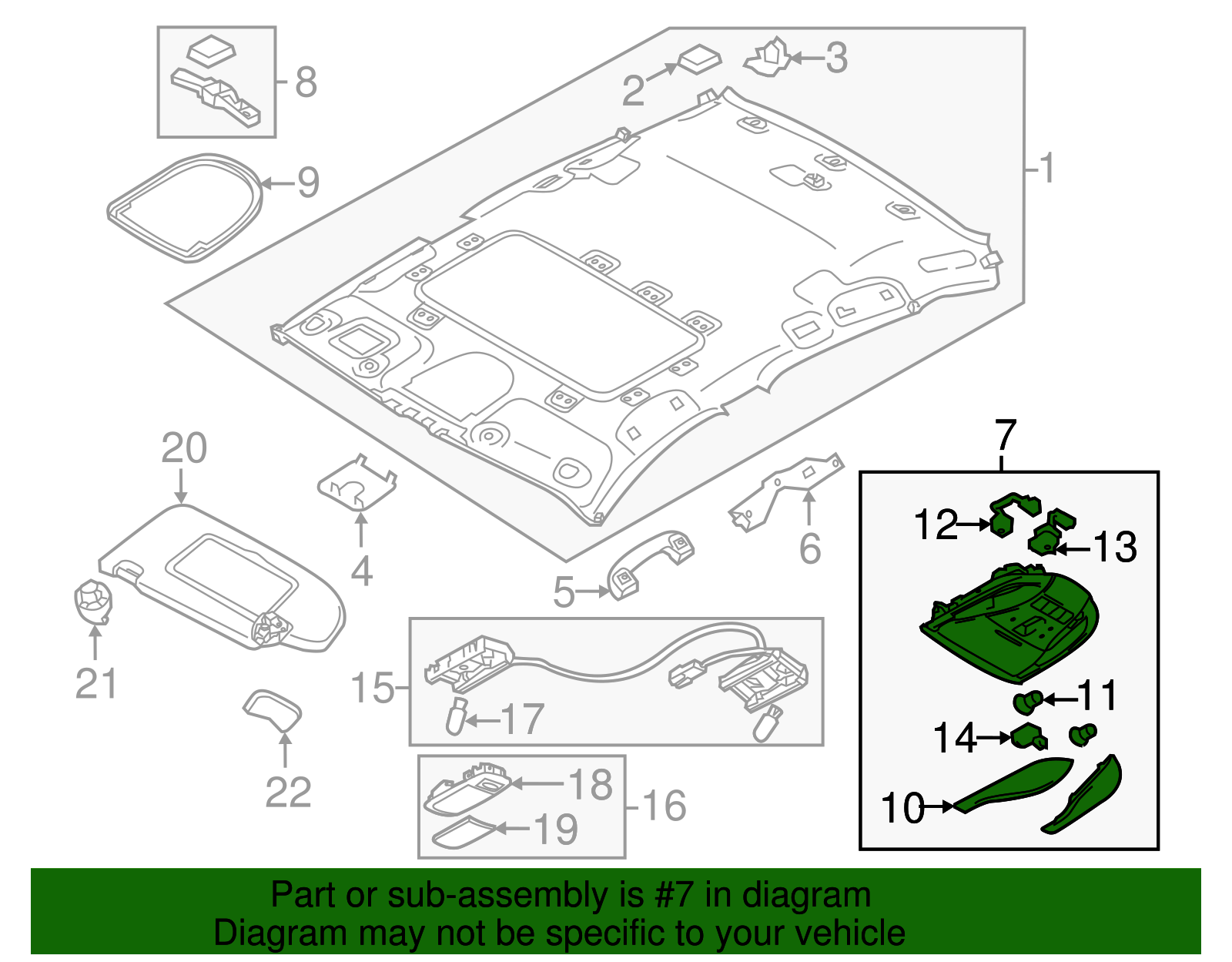 2018-2019 Infiniti Q70 Map Lamp Assembly 26430-5UV7B | Faulkner ...