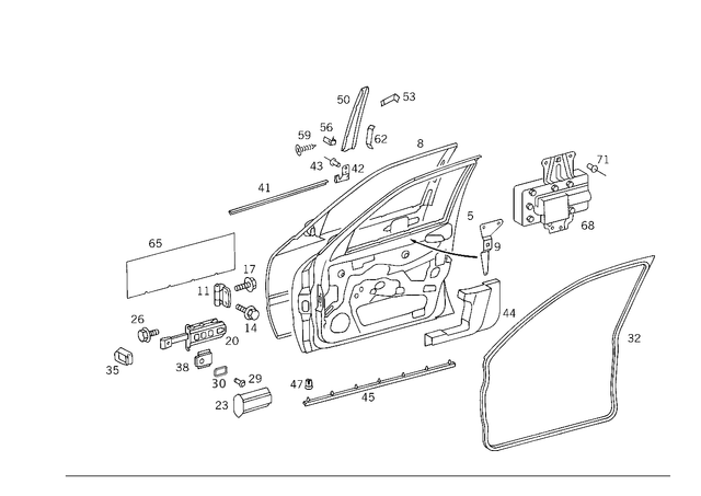 202-690-16-87 - Trim Molding For 1994-2000 Mercedes-Benz | Mercedes ...