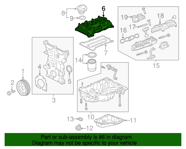 2019 Chevrolet Cruze Valve Cover 12685408 | TascaParts.com