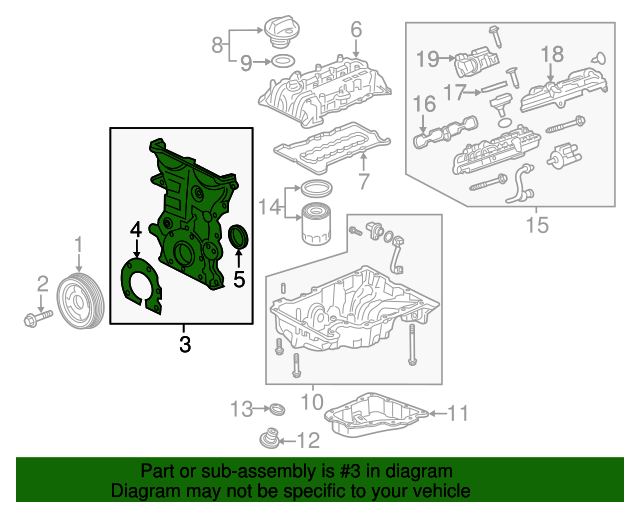 2017-2022 GM Engine Front Cover 25203953 | OEM Parts Online
