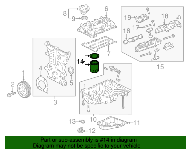 2016-2020 GM Filter 12699847 GM | GMPartsDirect.com