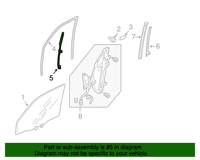 72230-S9V-A01 - Sash Channel 2003-2008 Honda Pilot | Honda Parts Online