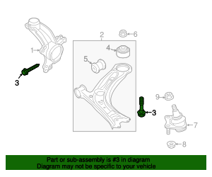 2012-2025 Volkswagen Lower Control Arm Mount Bolt N-912-177-01 | OEM ...