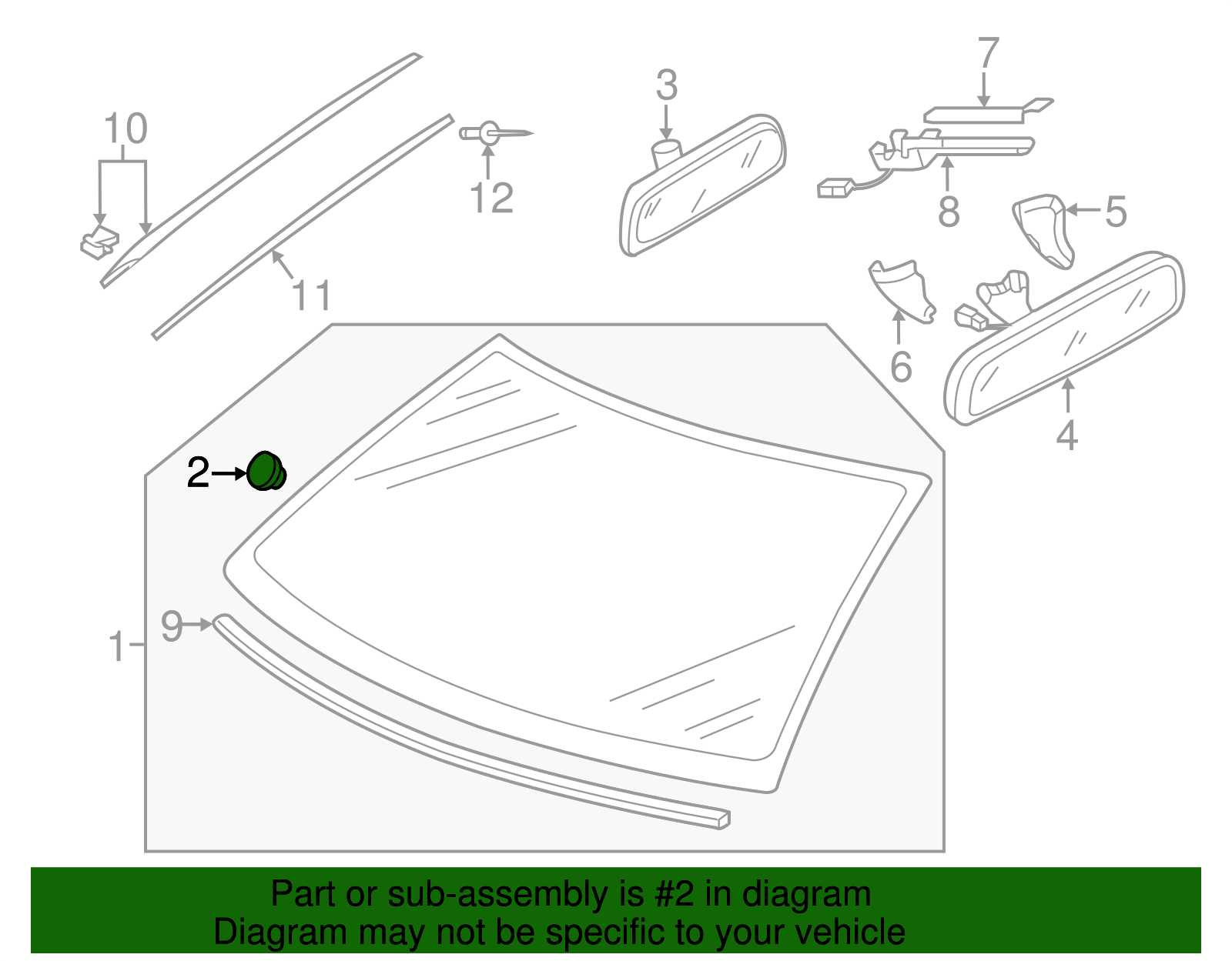 1995-2025 Volkswagen Mirror Support 6N0-845-543 | vwpartscenter