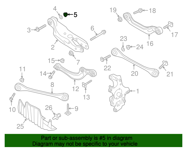 Lower Control Arm Nut WHT-010-234 | Audi USA Parts