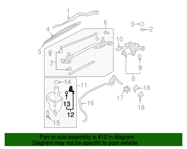 1993-2007 Nissan Windshield Washer Pump (s14 S15) 28920-1E400 | Nissan ...