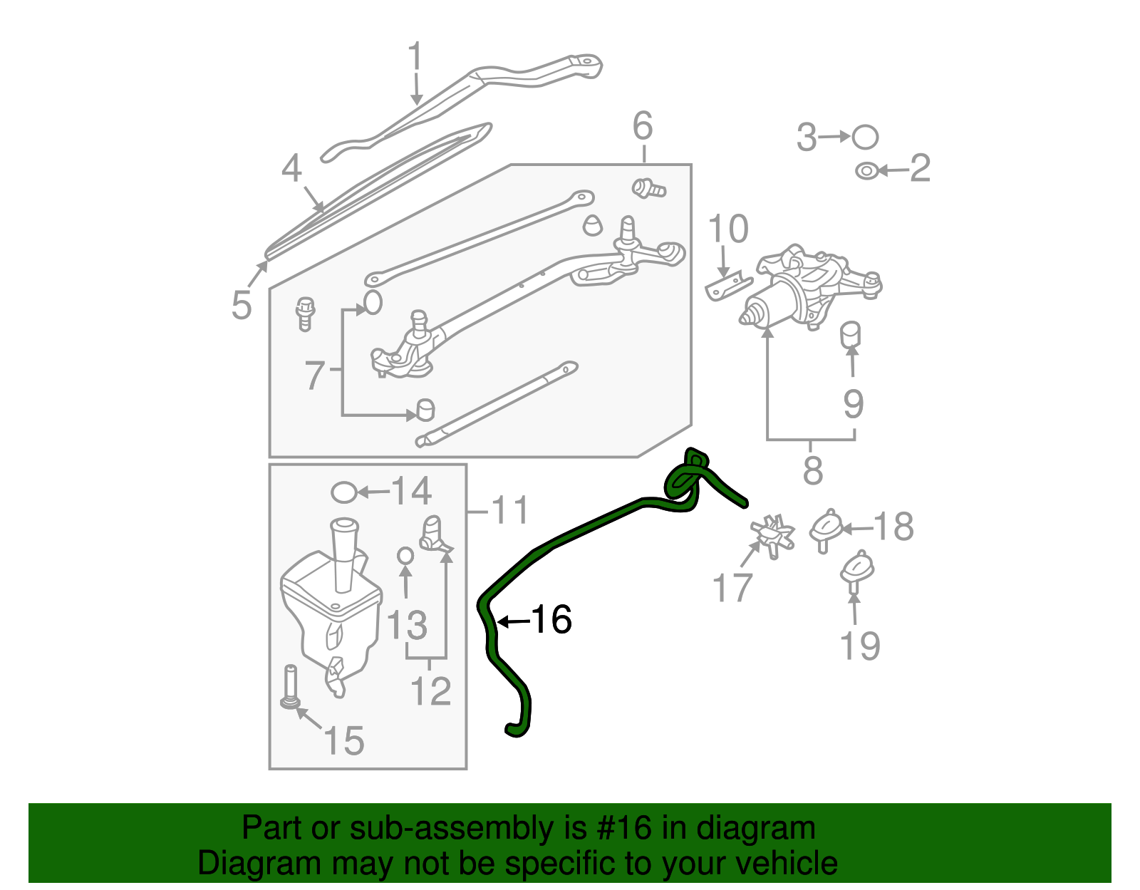 B7461-89910 - Washer Hose 1995-2025 Nissan | Nissan Parts & Accessories ...