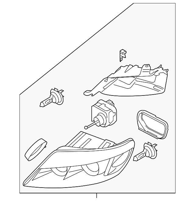 4L0-941-004-AJ - Headlamp Assembly 2010-2015 Audi Q7 | Audi OEM Parts